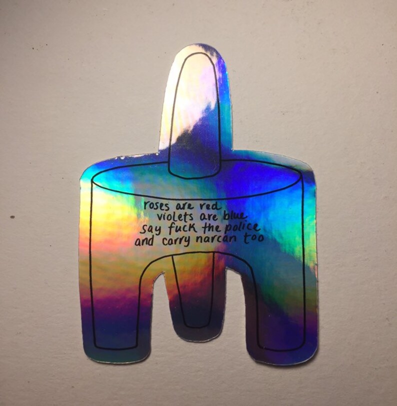 Holographic Narcan Sticker - Etsy