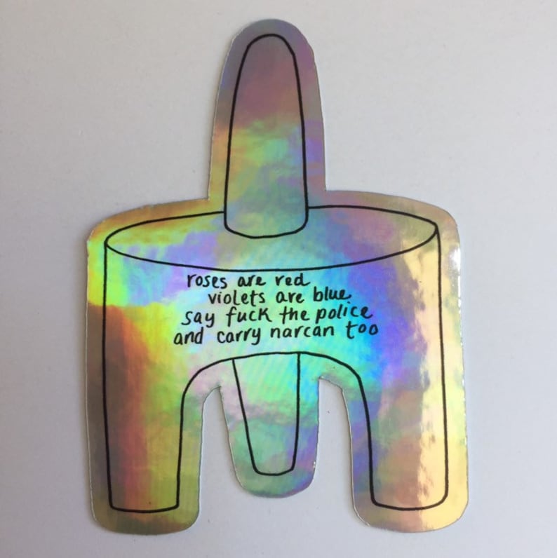 Holographic Narcan Sticker - Etsy