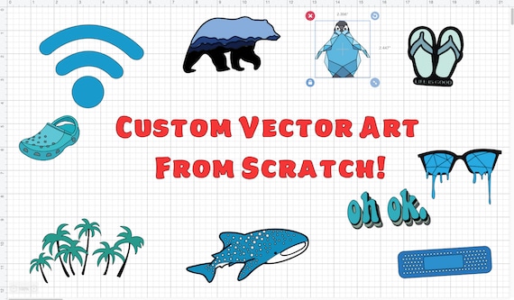 Custom Hi-quality Vector Graphic Arts for Print and Cut From | Etsy