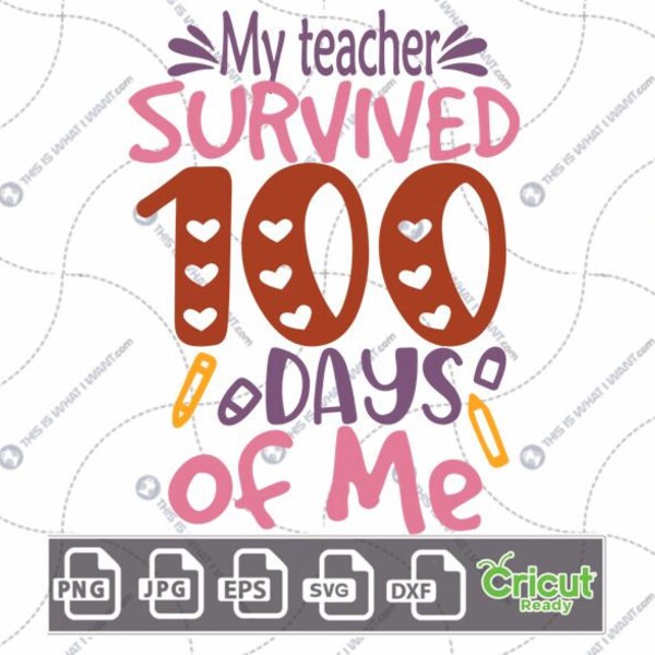 My Students Survived 100 Days of Me Svg - Etsy
