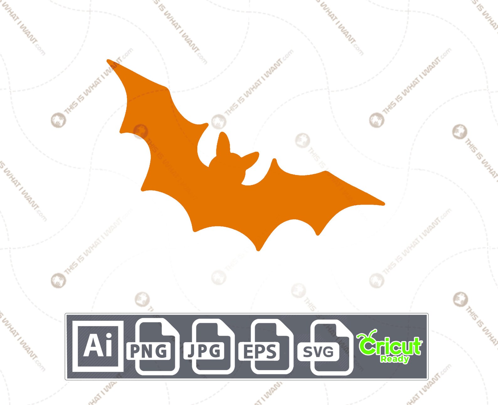 Orange Bat Design Print n Cut Hi-Quality Vector Bundle Ai | Etsy