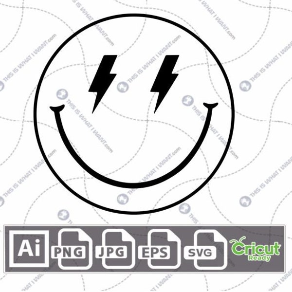 Thunder Eyes Smiley - Etsy