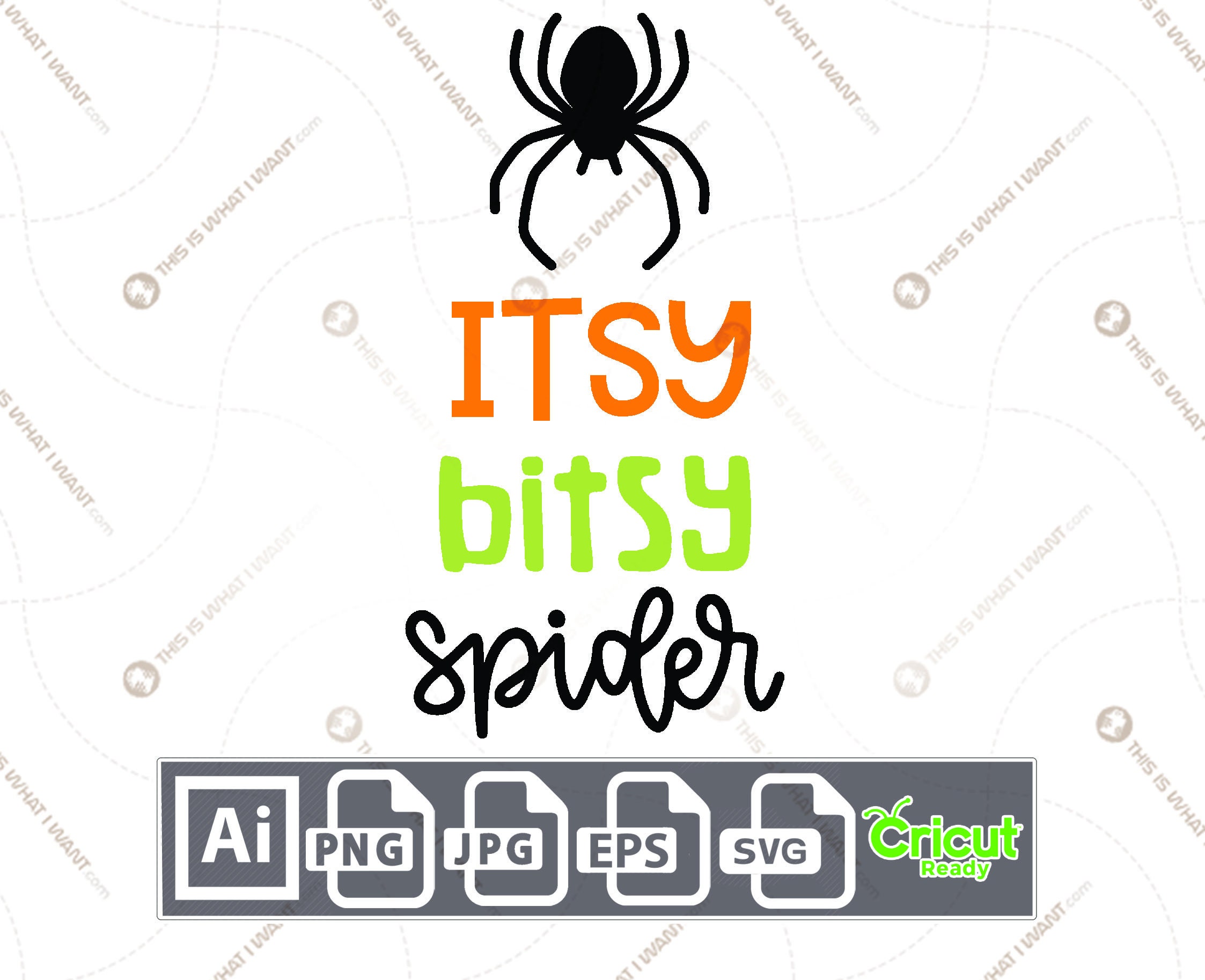 Itsy Bitsy Spider Clip Art