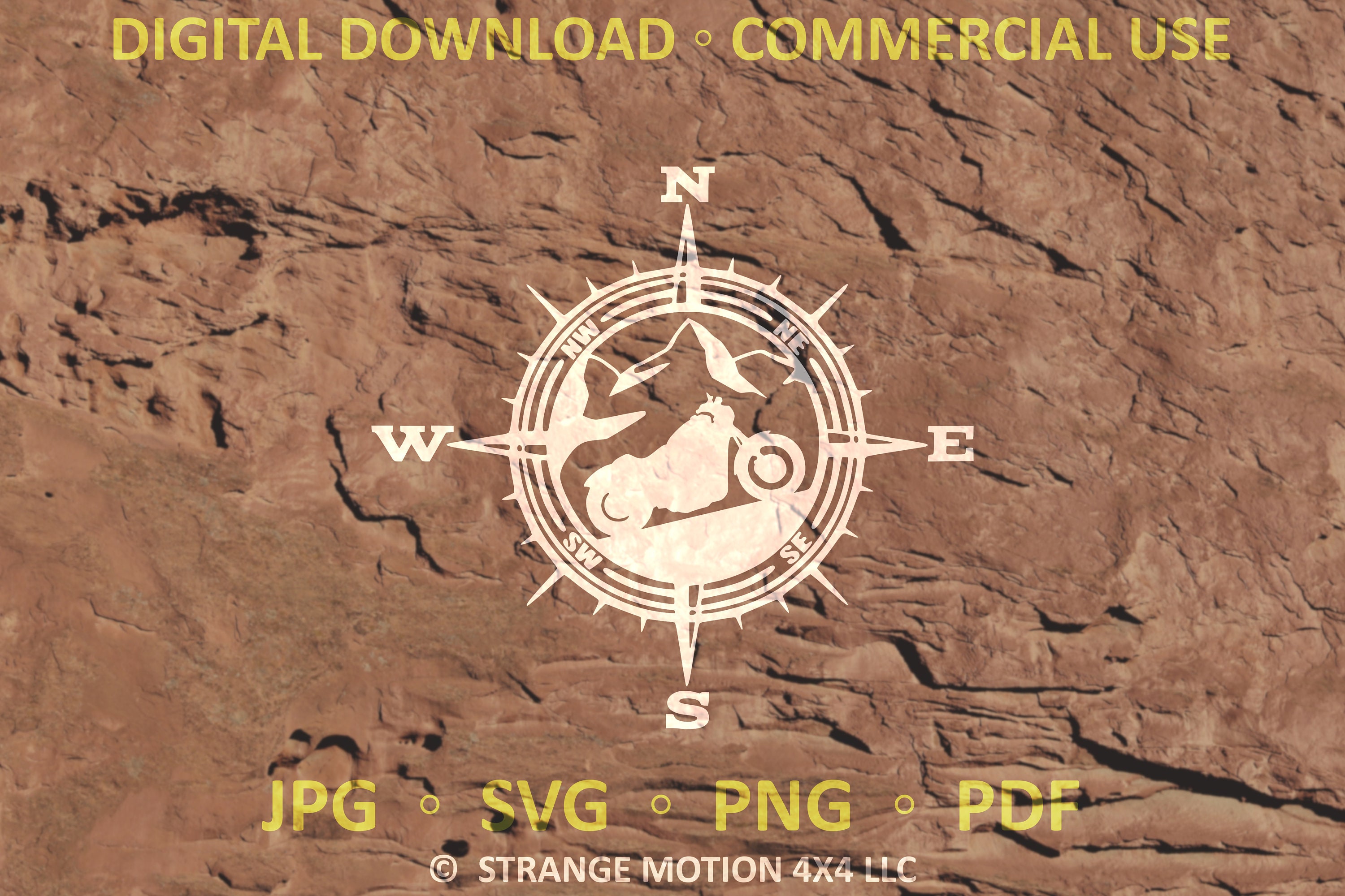 Motorcycle Clipart Compass SVG Bike PNG Cut File for Cricut - Etsy