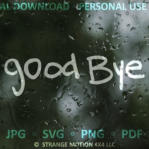 Goodbye Text SVG Laser File Laser Cut File Svg Handwriting - Etsy