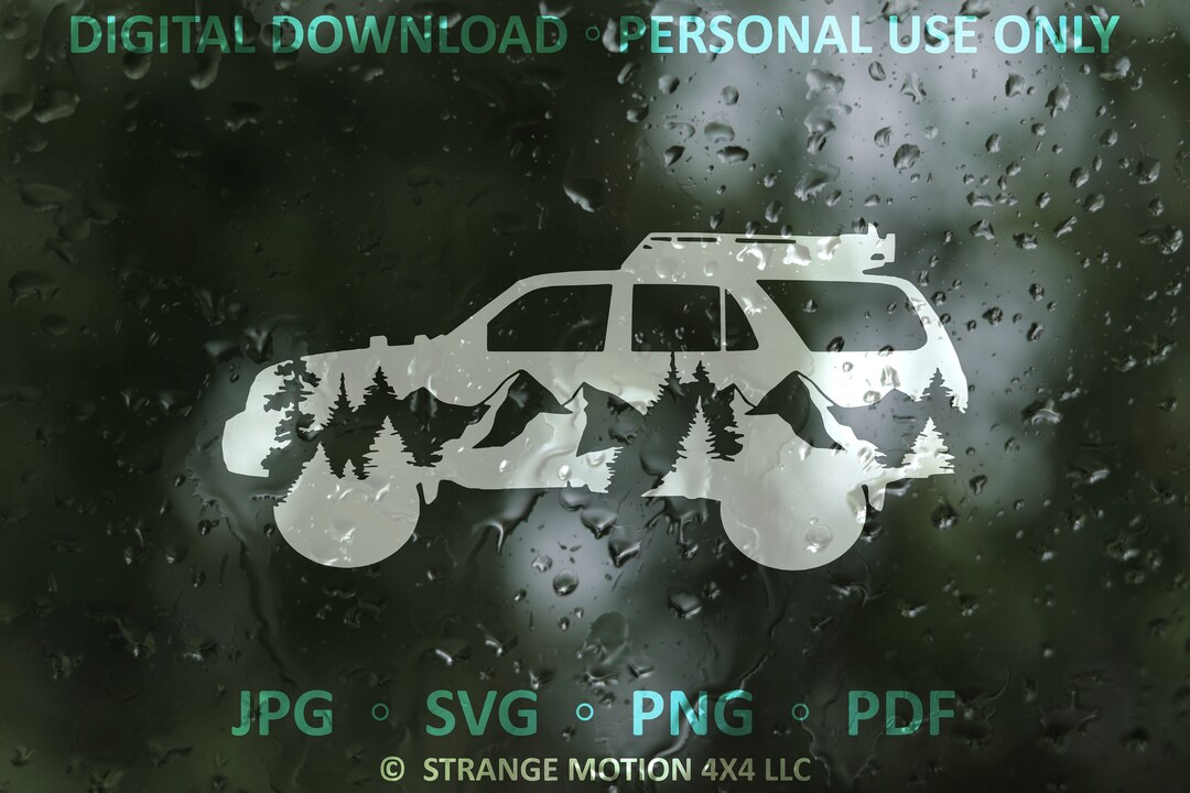 Mountain SVG for 4runner 4th Gen, Vector, Clipart, Cut File for Cricut ...