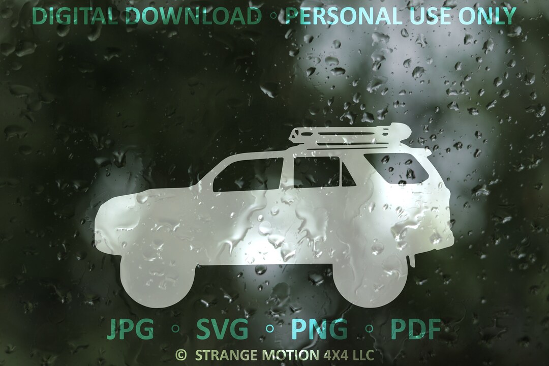 Silhouette SVG for Toyota 4runner, Laser File, Laser Cut File, Svg ...