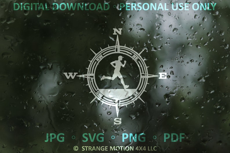 Runner Compass SVG File Male Runner Vector Image Cut Files - Etsy