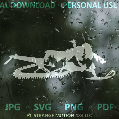 SVG File Mountain Snowmobile Adventure Cut Files for Cricut - Etsy