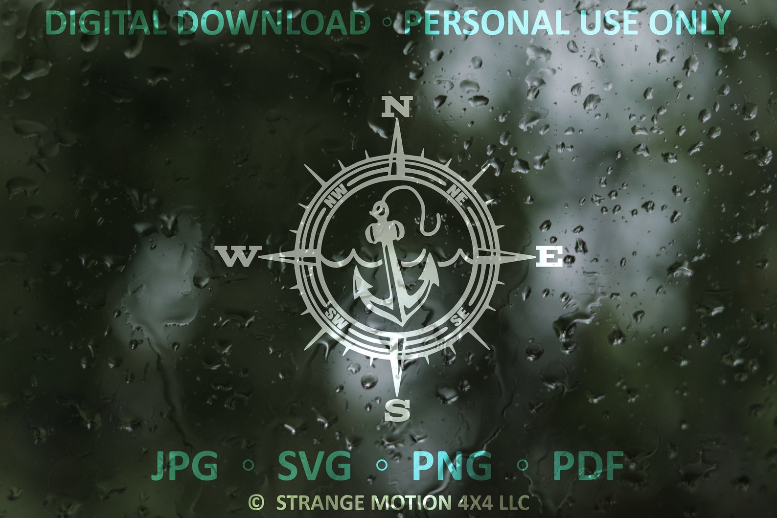 Anchor Compass SVG File, Laser File, Laser Cut File, Svg, Outdoor Laser ...