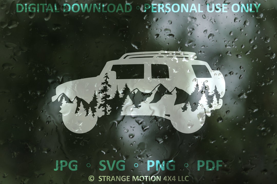 Mountain SVG File for Toyota FJ, FJ Cruiser Clipartlaser File, Laser ...