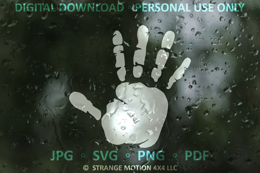 Handprint SVG File, Handprint Clipart, Fingerprint File, Laser File ...