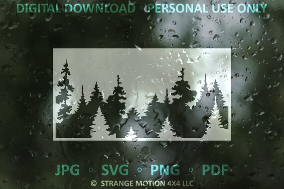 Trees SVG File Mountain SVG Mountain Design Cut File for - Etsy