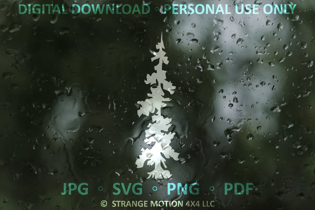 Oregon State Tree SVG, Douglas Fir Clipart, Mountains, Laser File ...