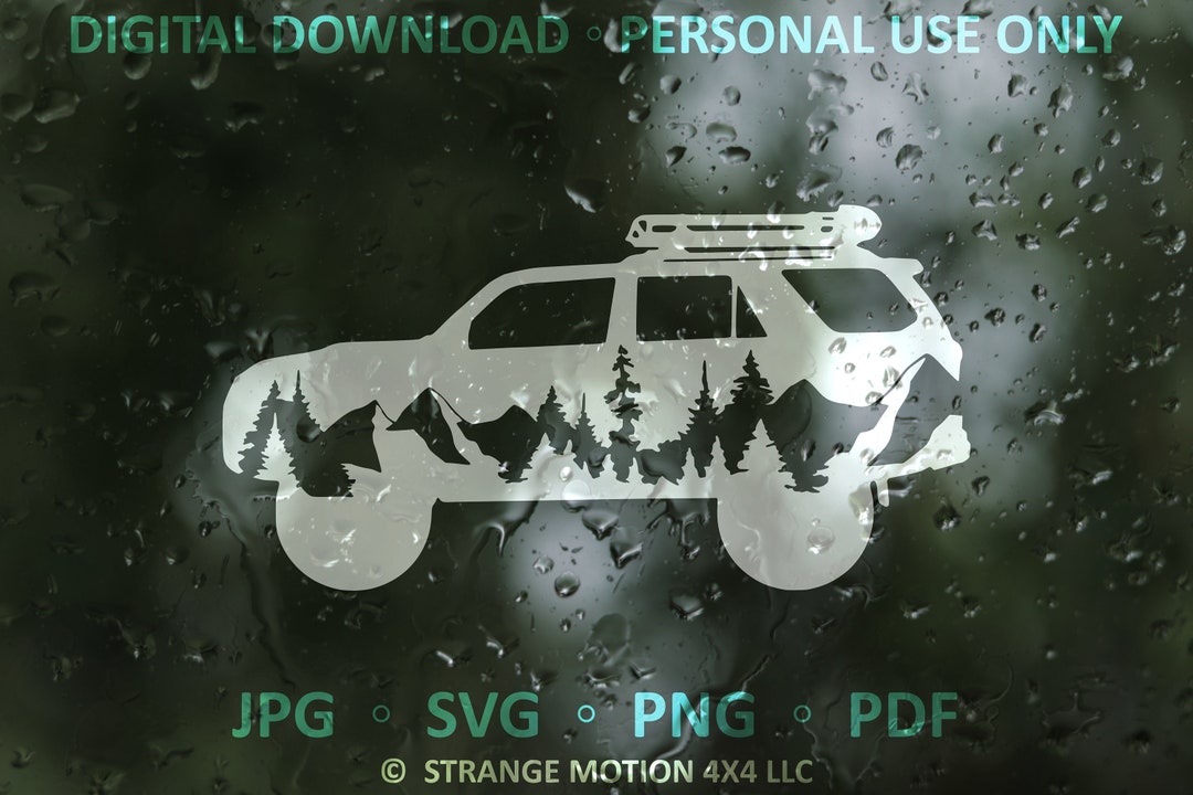 Mountain SVG for 4runner 5th Gen, Vector, Clipart, Cut File for Cricut ...