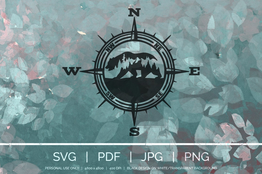 Bear Compass SVG Laser Cut Files Cut Files for Cricut and Silhouette ...