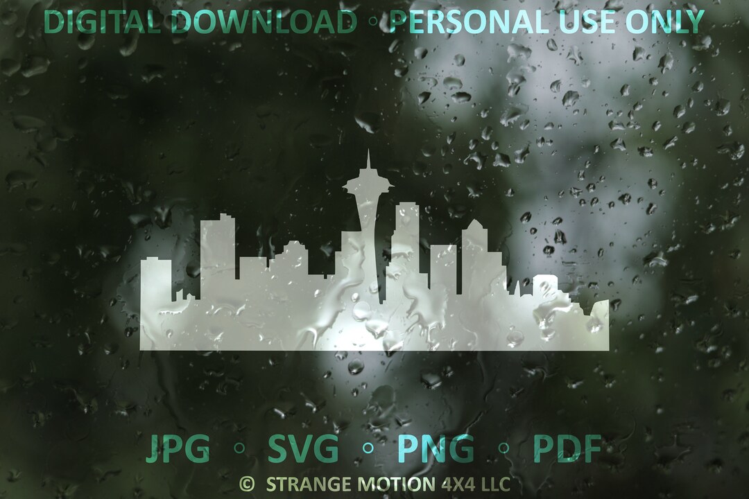 SVG File, Seattle Skyline, Adventure, City Clipart, Washington SVG ...