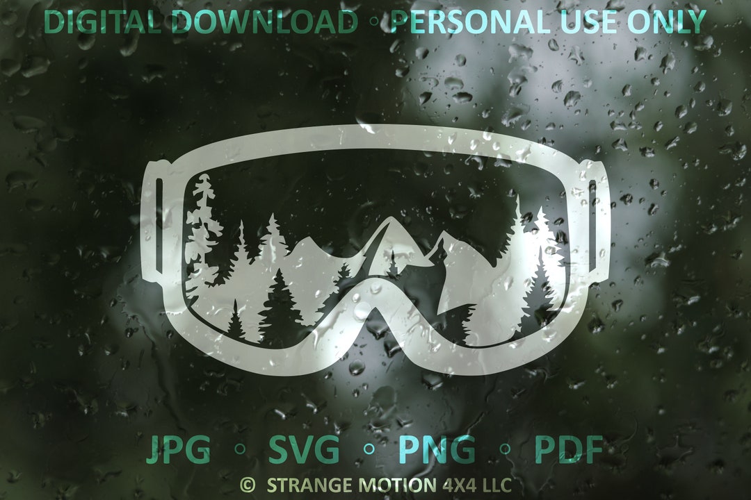 SVG File, Mountain Snow Goggles, Adventure, Laser File, Laser Cut File ...