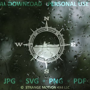 Kayak Compass SVG File, Kayak Vector Image, Digital Kayak, Laser File ...