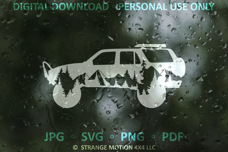 Mountain SVG for 4runner 2nd Gen, Vector, Clipart, Cut File for Cricut ...