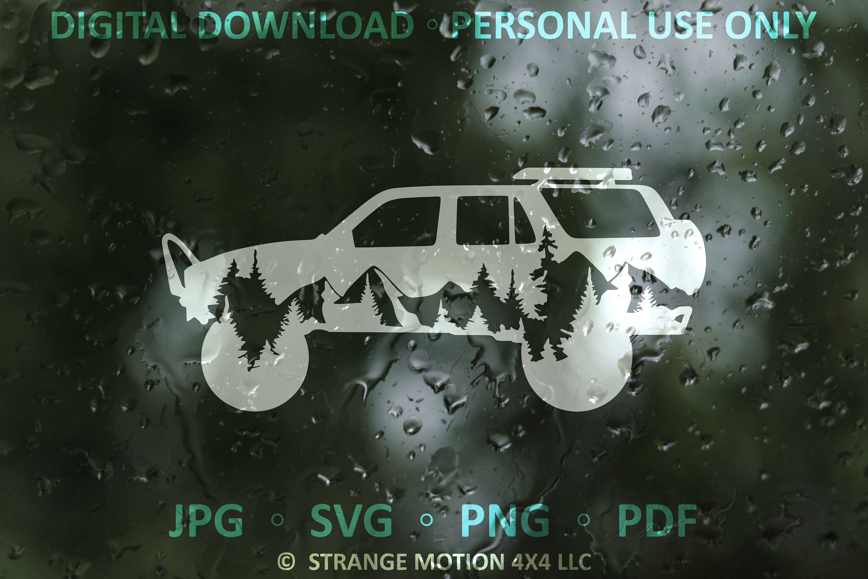 Mountain SVG for 4runner 2nd Gen Vector Clip Art Cut File | Etsy