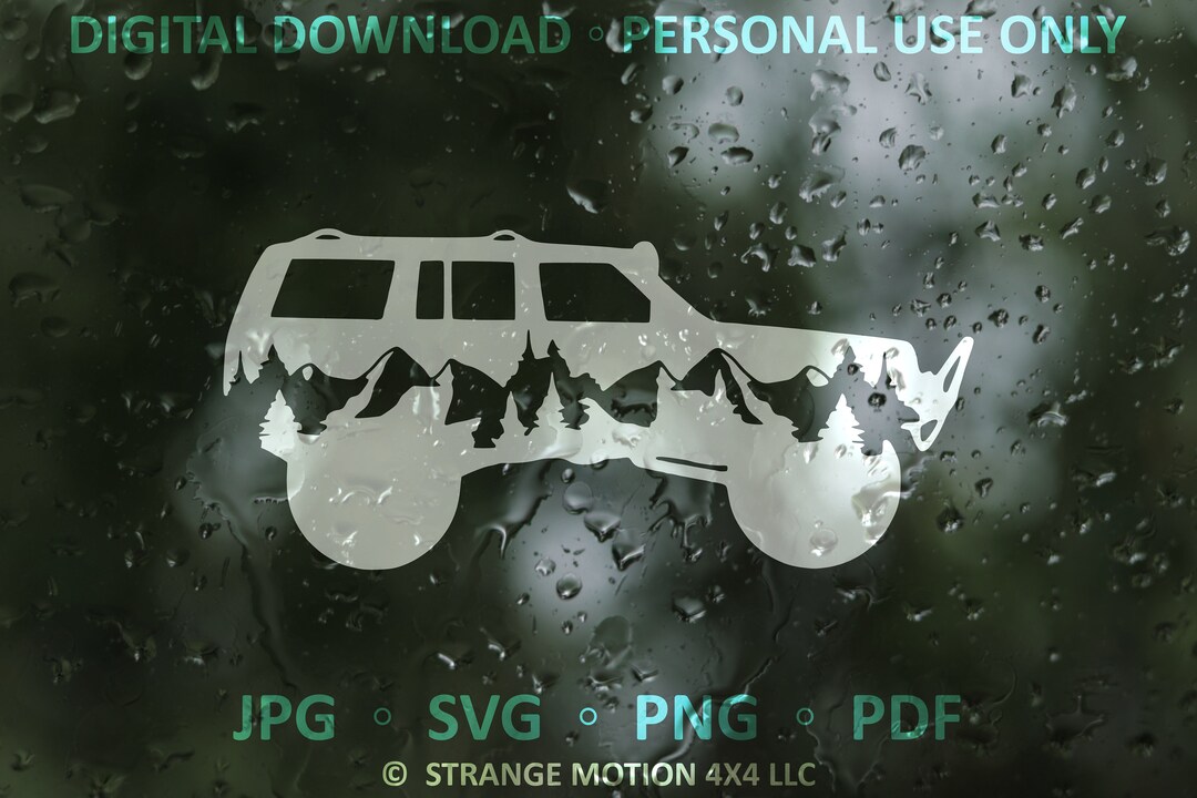 Mountain SVG File for Cherokee XJ, Laser File, Laser Cut File, Svg ...