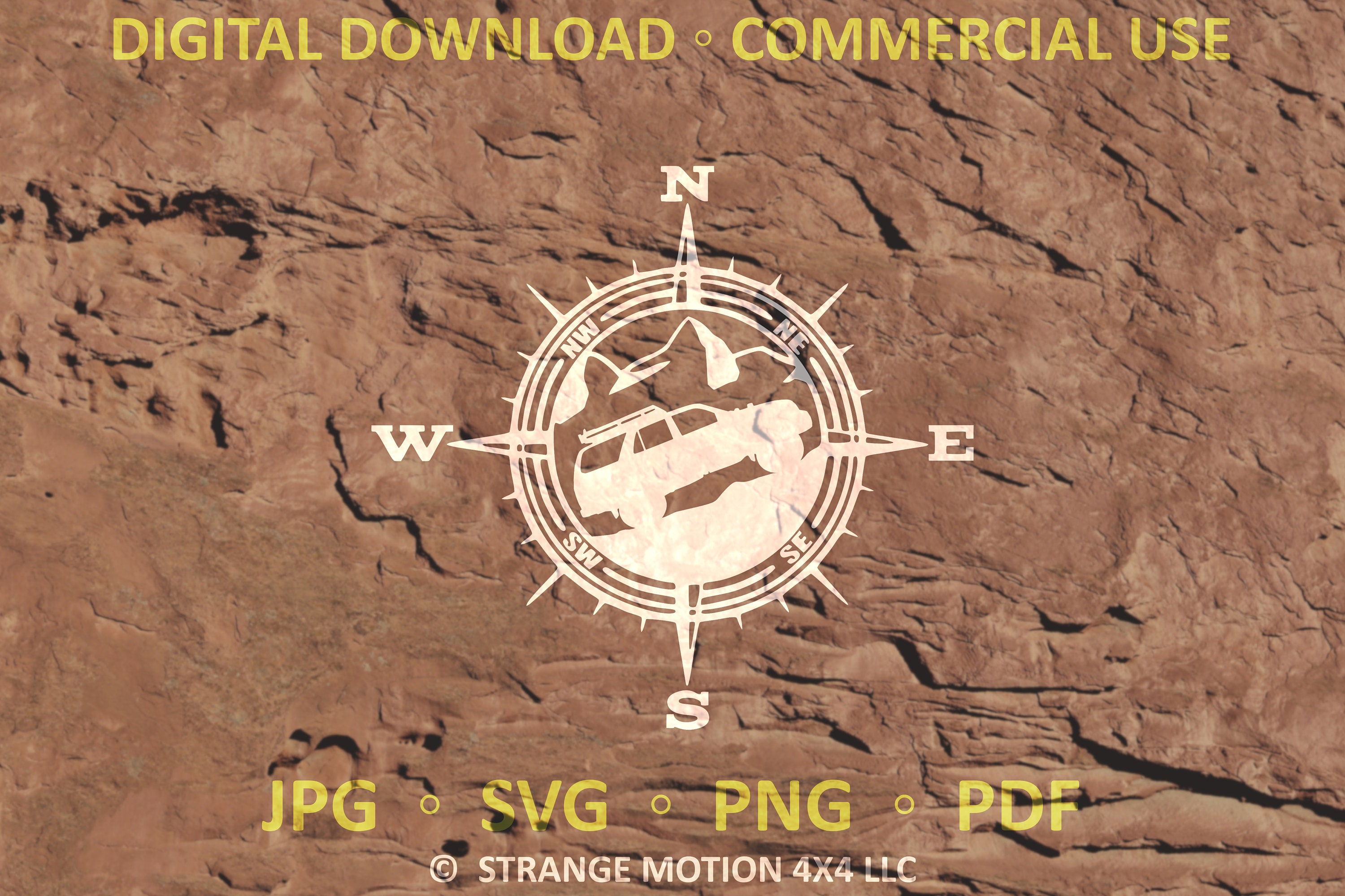 Compass Clipart PNG Cut File For Cricut And Silhouette Mountains SVG 4 ...