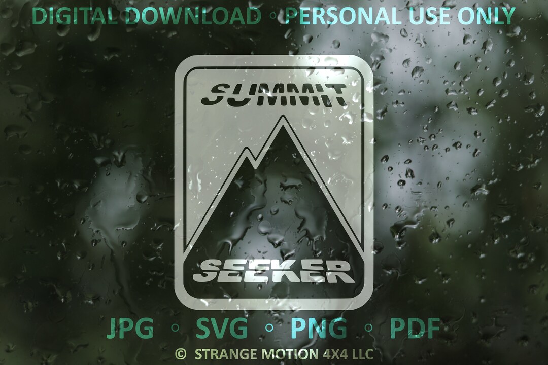 Hiker SVG File, Summit Seeker, Laser File, Laser Cut File, Svg, Clipart, Accessories, Adventure ...