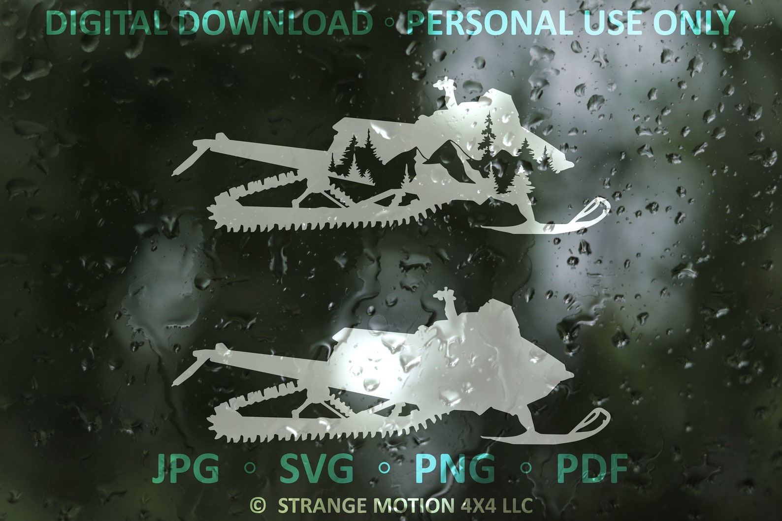 SVG Files Mountain Snowmobile Snowmobiling Mountain SVG - Etsy