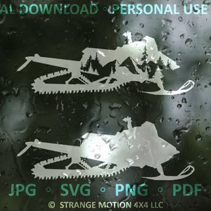 SVG Files, Mountain Snowmobile, Snowmobiling, Mountain SVG, Adventure ...