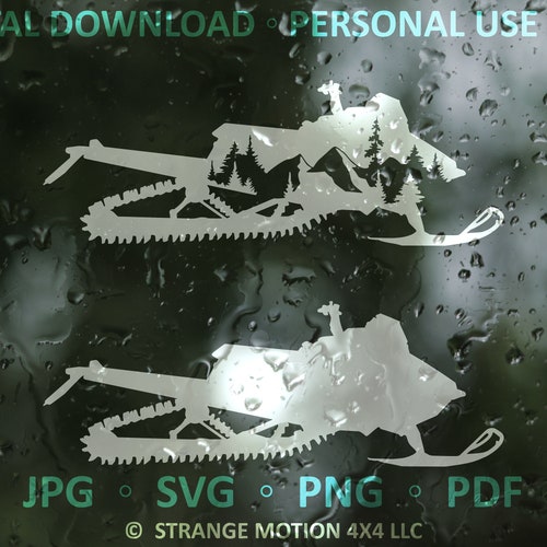 SVG File Mountain Snowmobile Adventure Cut Files for Cricut - Etsy