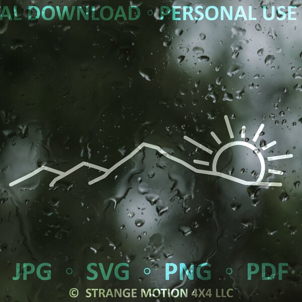 Mountain Sunset Decal - Etsy