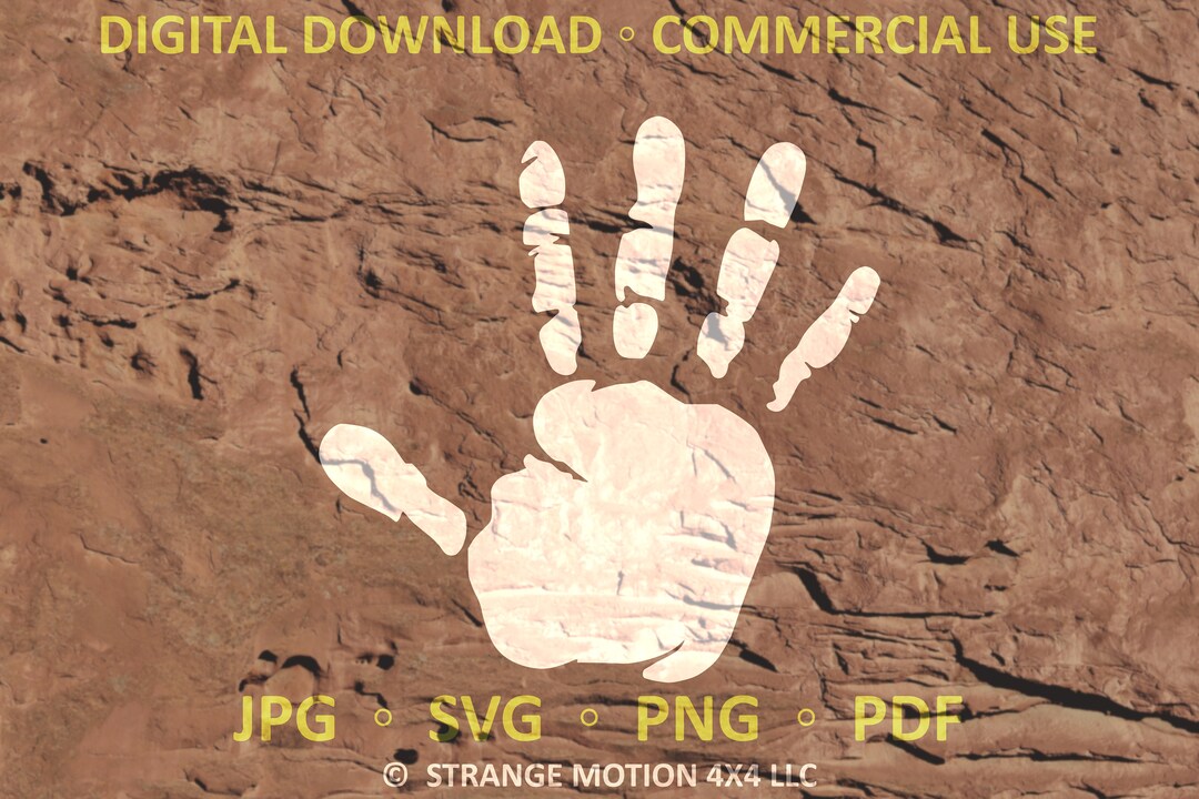 Handprint Clipart Handprint SVG File Fingerprint File Laser - Etsy