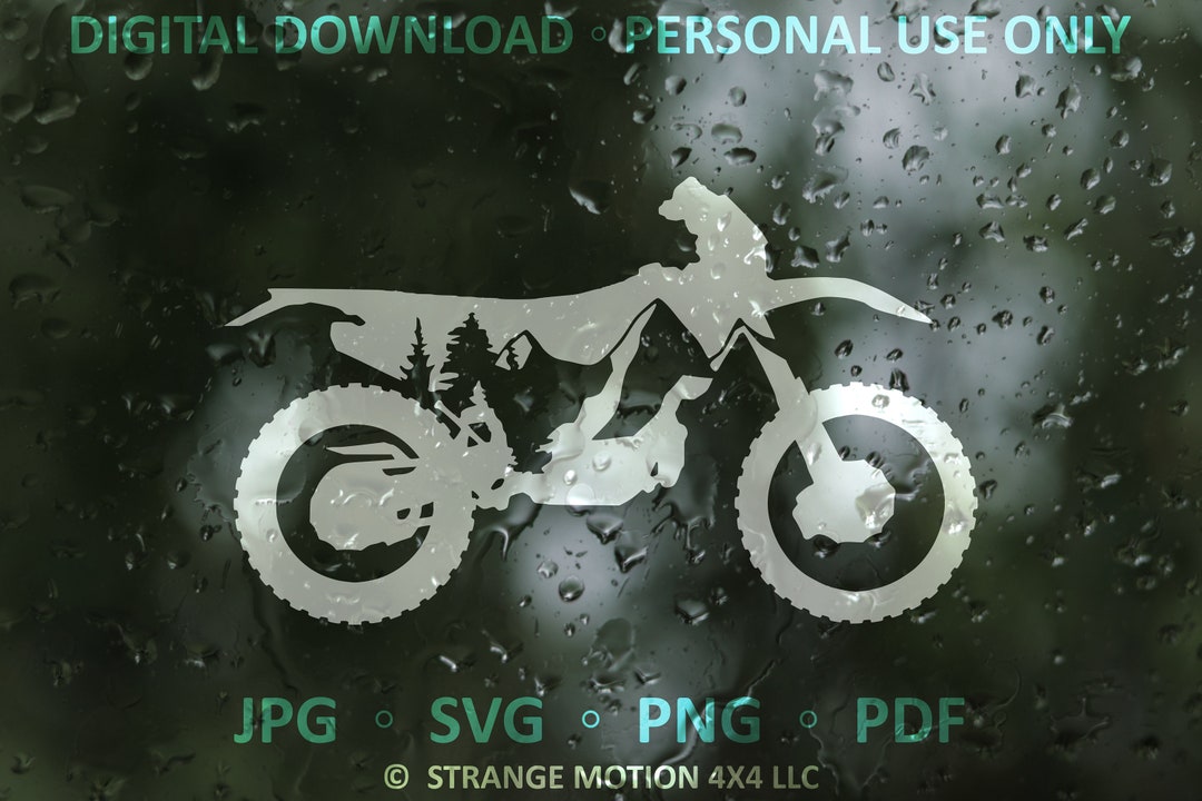 Mountain Dirt Bike SVG File, Laser File, Laser Cut File, Svg, Dirt Bike ...