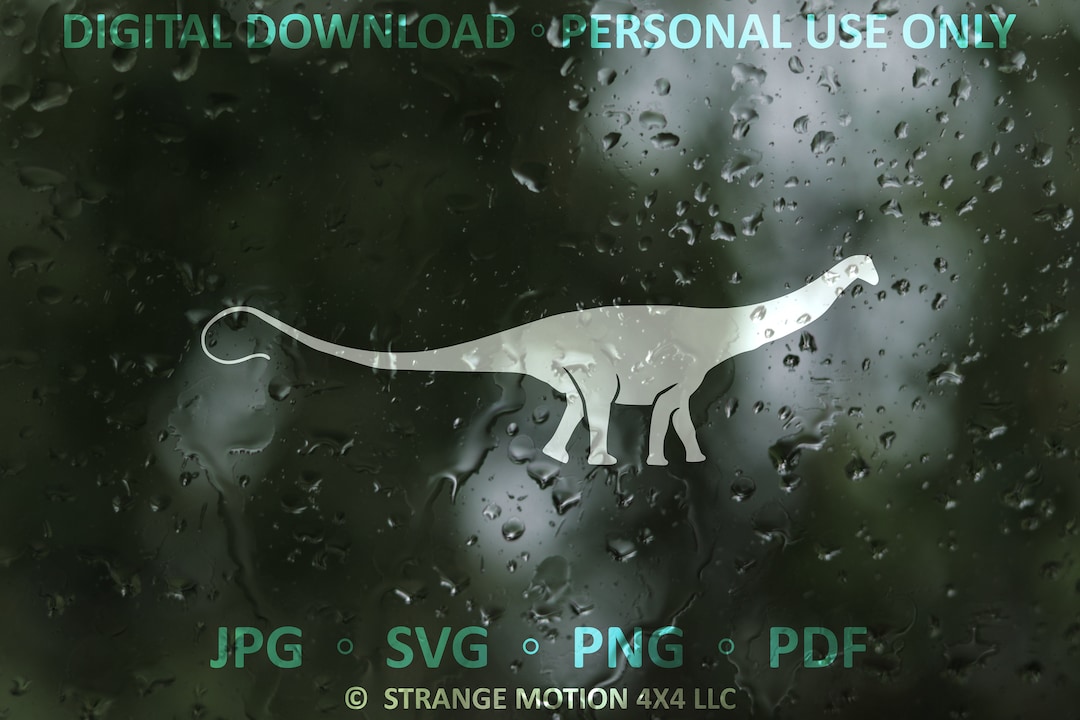 Brontosaurus SVG File, Dinosaur SVG, Laser File, Laser Cut File, Svg ...