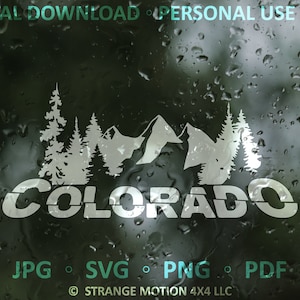 Colorado SVG File, Mountain SVG, Mountains and Trees Clipart, Laser ...