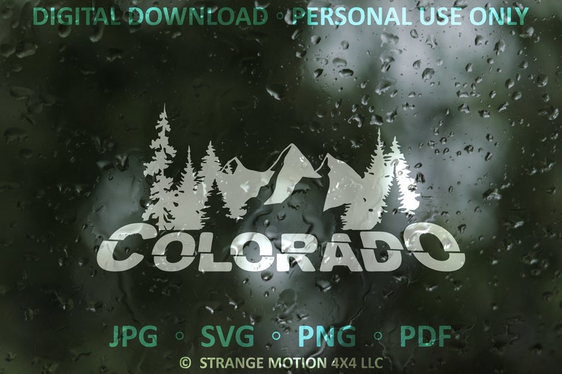 Colorado SVG File Mountain SVG Mountains and Trees Clip Art - Etsy