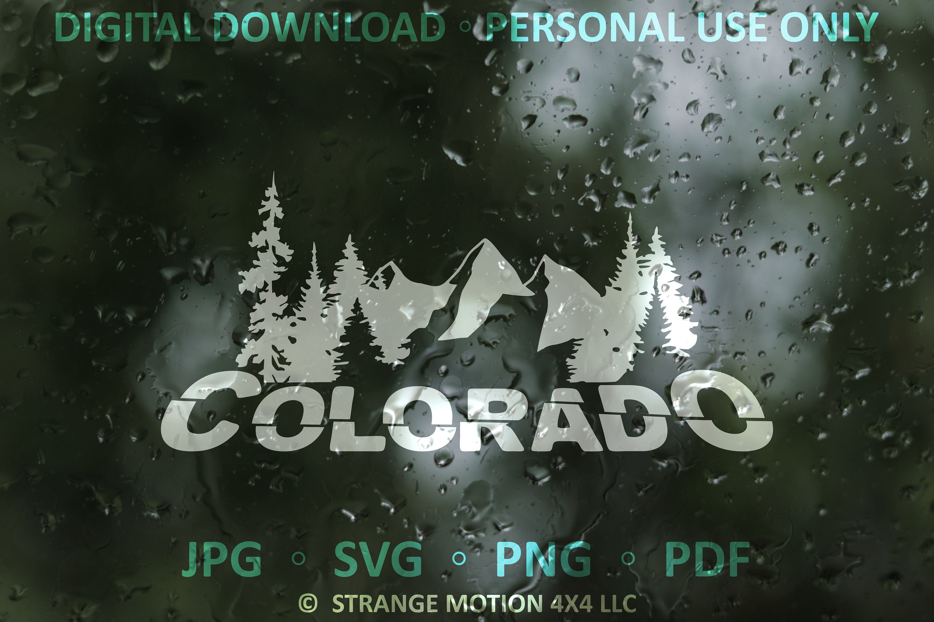Colorado SVG File, Mountain SVG, Mountains and Trees Clipart, Laser ...