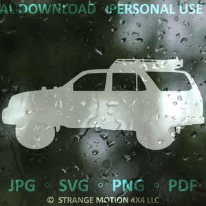 SVG File for Toyota 4runner, Laser File, Laser Cut File, Svg, Laser Svg ...