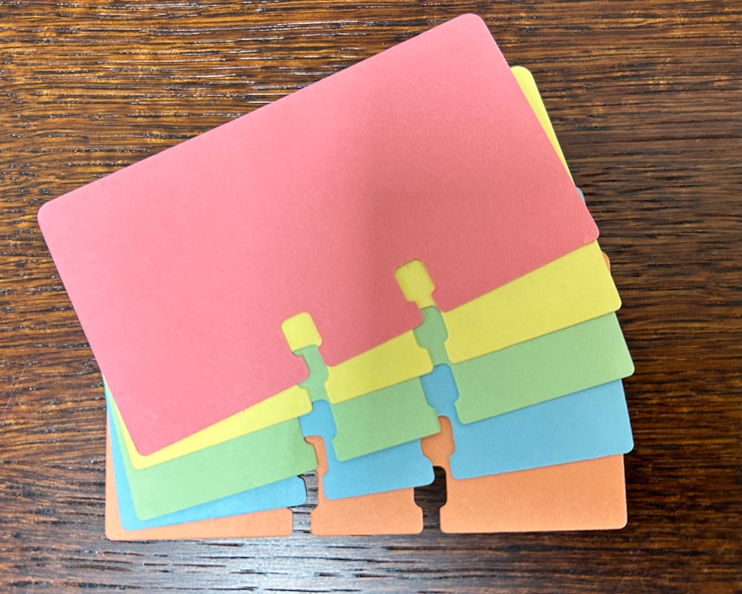 Vintage Rolodex Cards in Bright Colours Rotary Refill Cards - Etsy