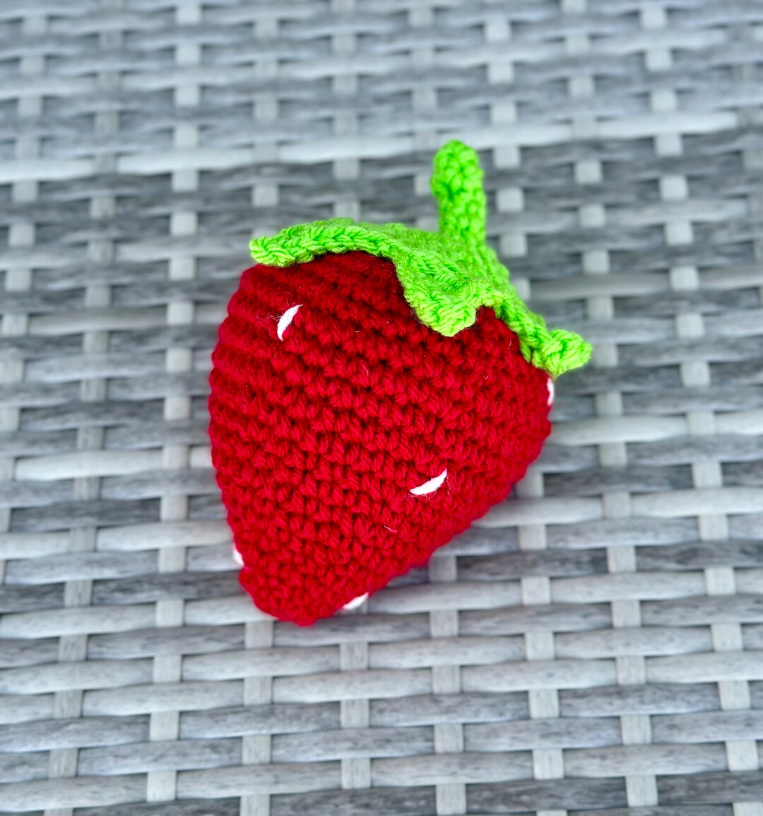 Crochet Strawberry Amigurumi Strawberry Play Food Pretend Food Pretend ...