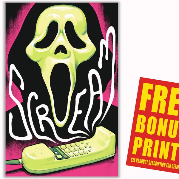 Ghost Face Framed Wall Art - Etsy