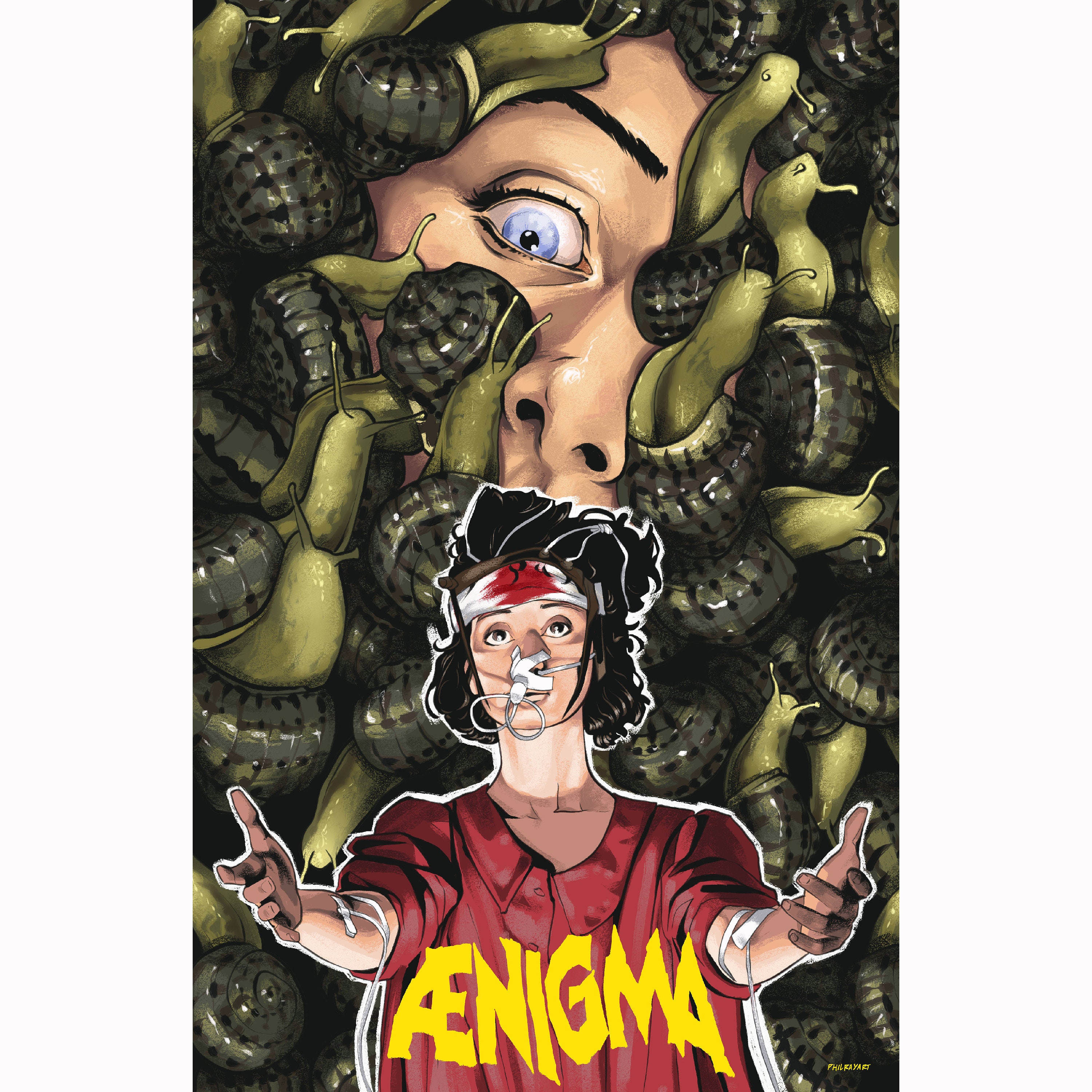 Aenigma (1988) Original Movie Poster / Lucio Fulci, Snails on a Face ...