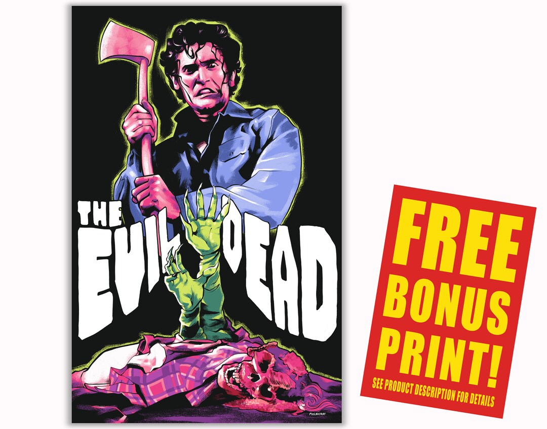 The Evil Dead (1981) Movie Poster Fan Art, Ash Vs Deadite - Etsy