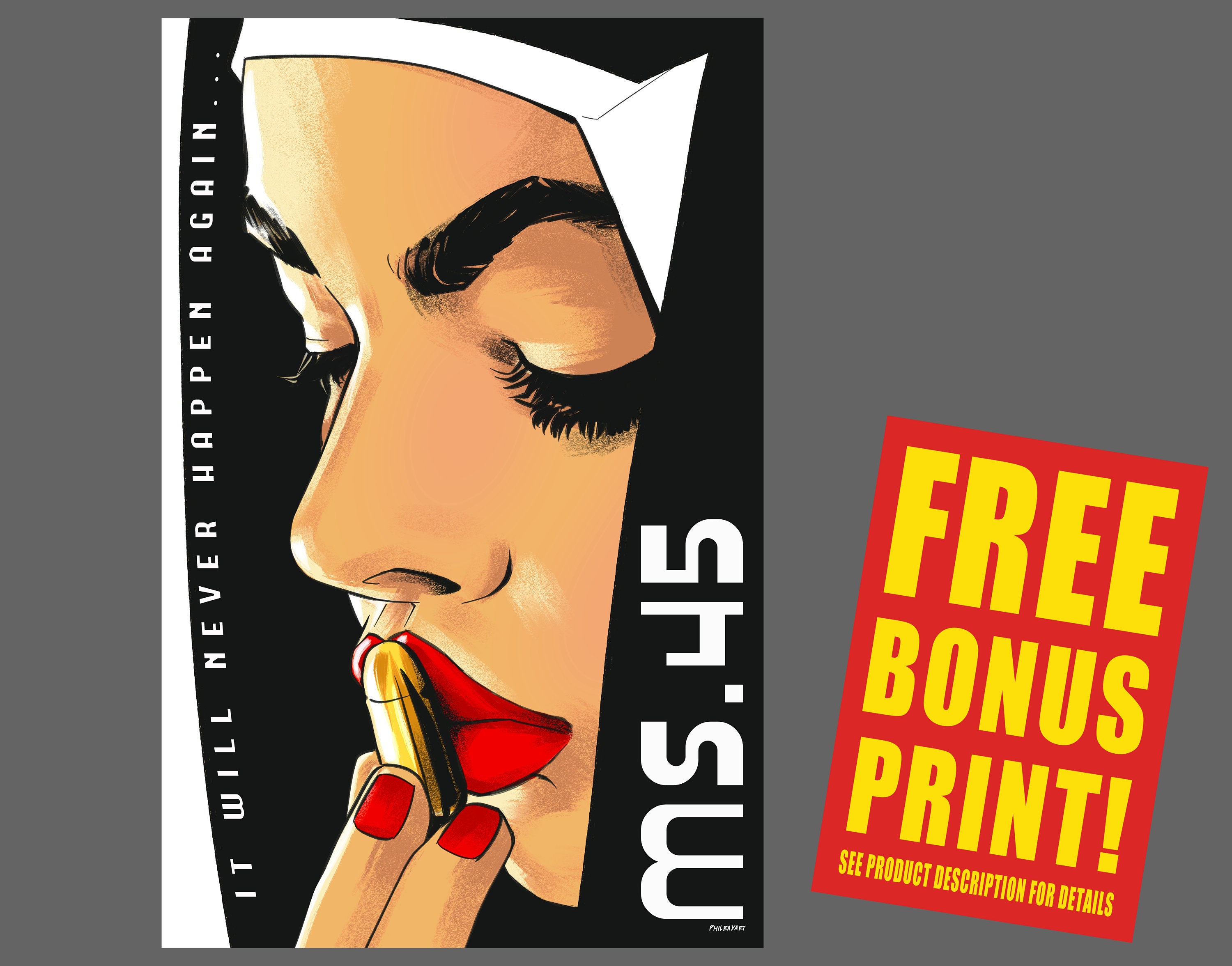 Ms .45 1981 Movie Poster Fan Art / Thana (zoe Lund) in Habit Kissing ...