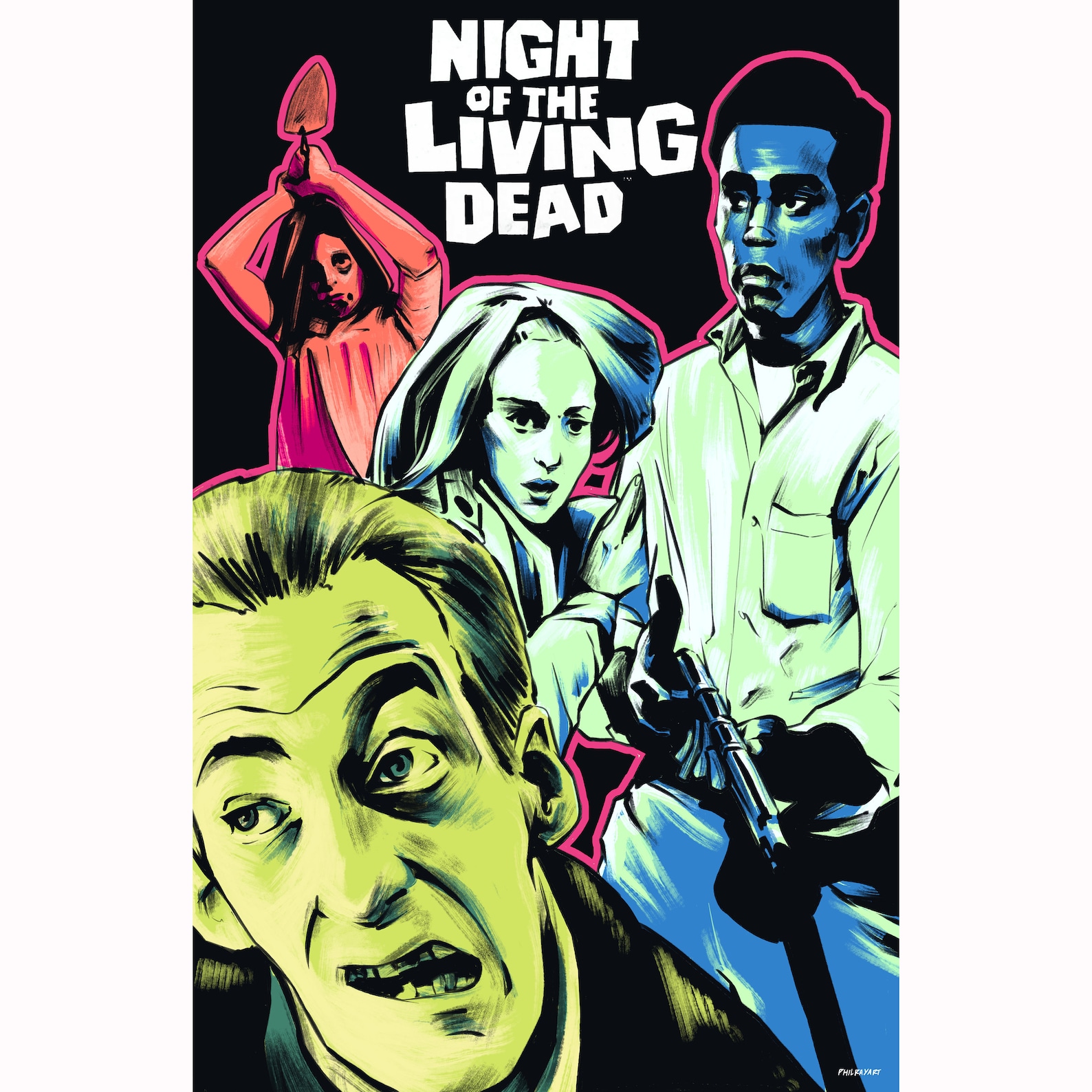 Night of the Living Dead Original 1968 Movie Poster Fan Art / | Etsy