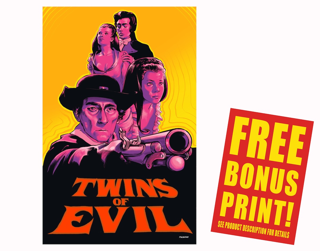 Twins of Evil Original 1971 Movie Poster Fan Art / Character Collage ...