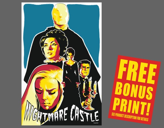 Nightmare Castle Poster collage Nightmare Castle - Etsy