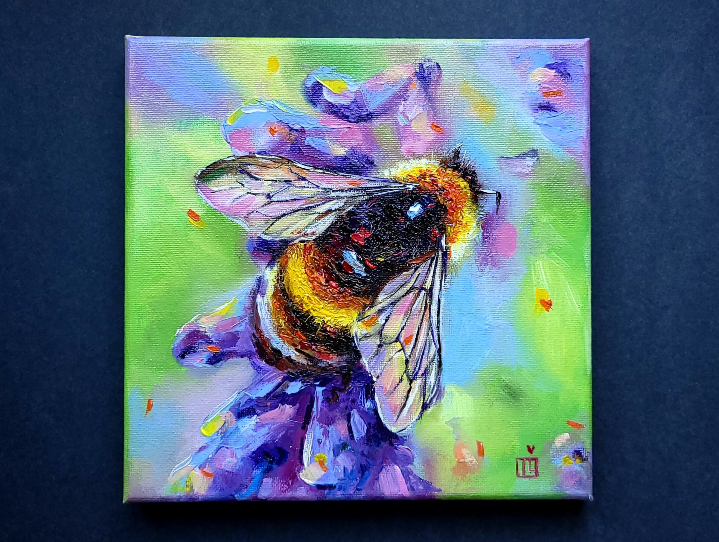 MADE TO ORDER Bumblebee Painting Honeybee Artwork Original - Etsy
