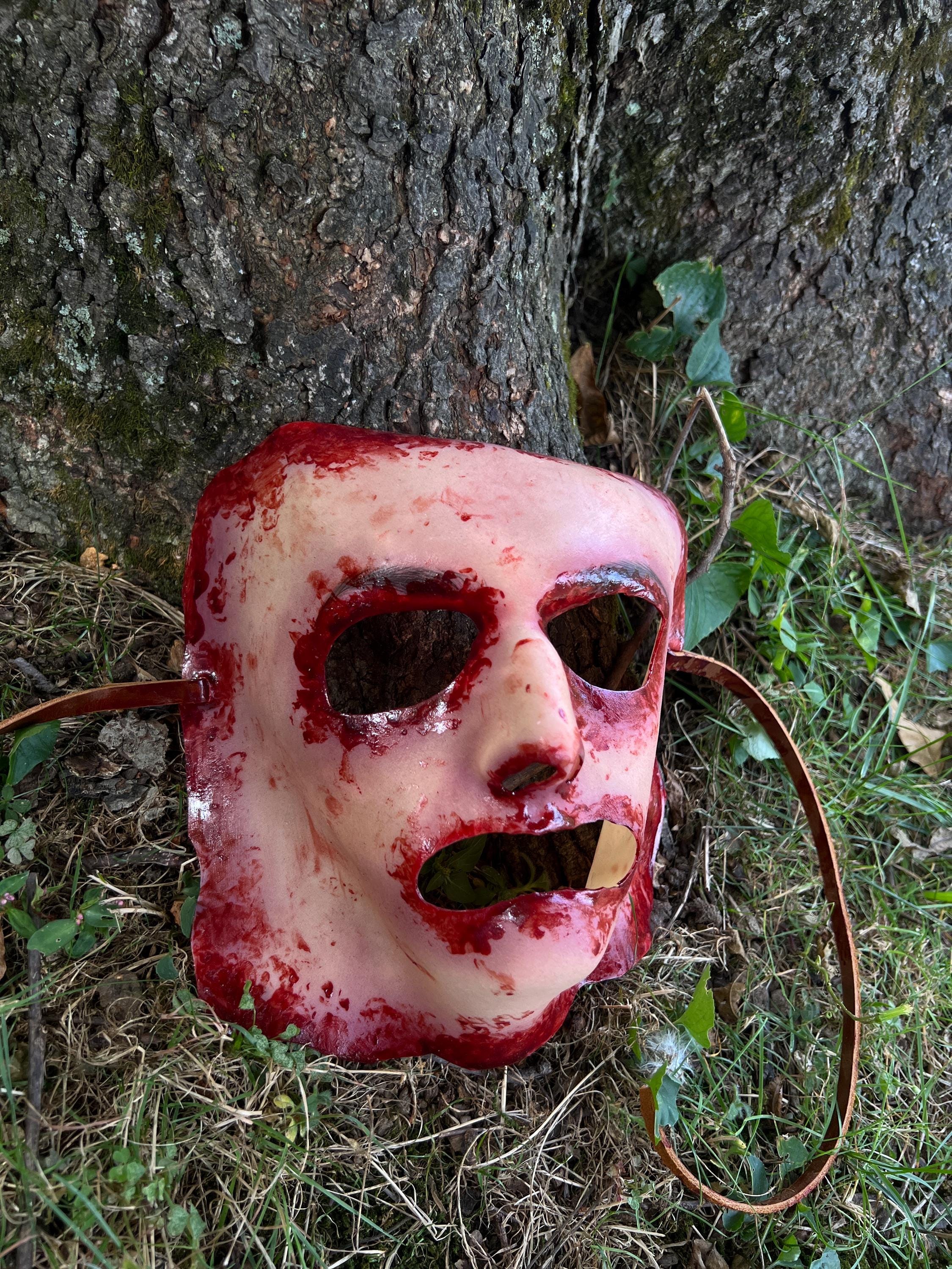 Handmade Latex Horror Mask: Skinned Face With Leather Straps - Etsy